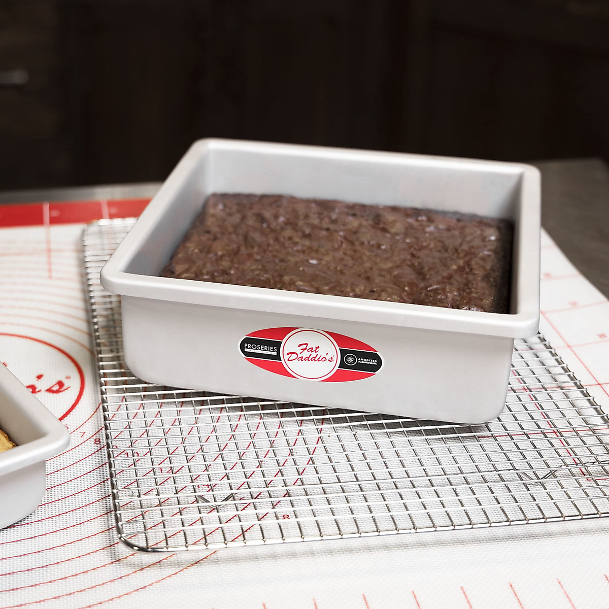 Fat Daddio's PSQCC-993 Removable Bottom Square Cake Pan, 9 x 9 x 3 Inch, Silver