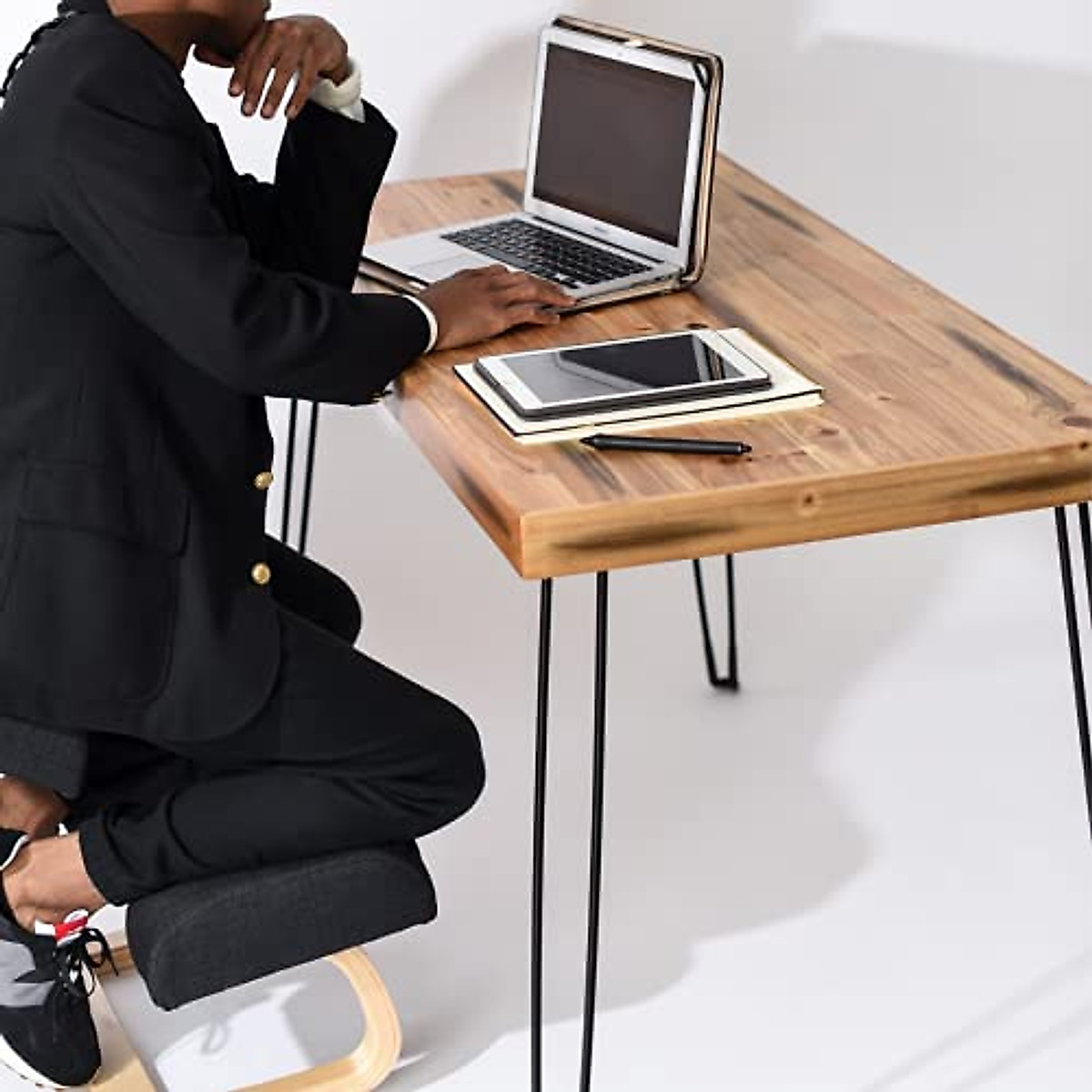 Sleekform Folding Desk Lightweight Portable Wood Table, Small Wooden Foldable No Assembly Required