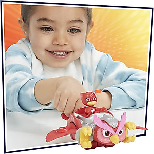 PJ Masks Animal Power Owlette Animal Rider Deluxe Vehicle, Eagle Owl Toy with Owlette Action Figure, Superhero Toys, Preschool Toys for 3 Year Old Girls and Boys and Up