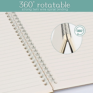 Toplive A5 Spiral Notebook, 2 Pack 8.25"x5.75" PP Hardcover Notebook Ruled Lined Journal Notebook 80 Sheets / 160 Pages for Student Office School Supplies