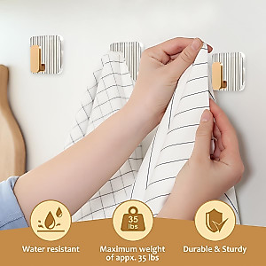 Jabal Premium Heavy Duty Adhesive Acrylic Hooks Set of 5 Hooks with 5 Extra Stick Pads | Damage-Free Hanging | Multiple Uses | Transparent and Stylish