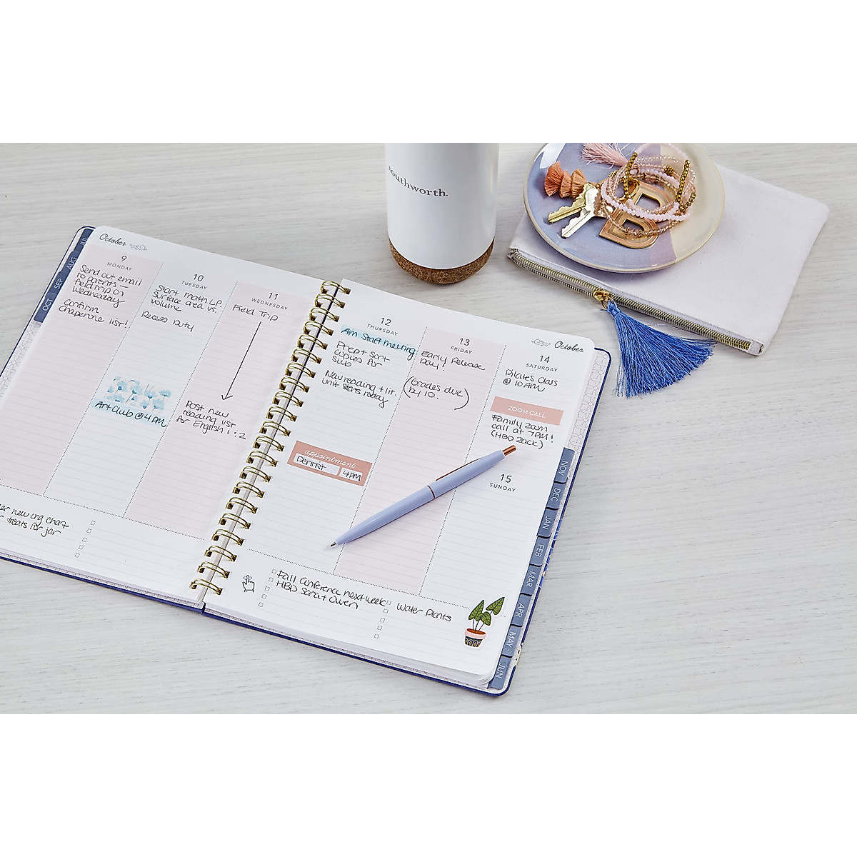 Southworth Academic Planner (July 2023-June 2024), 8.5" x 11", Whimsical Field, Premium 28#/105 gsm Paper, Twin Wire (92041)