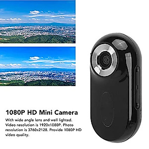 Airshi Body Camera, Rugged Sports Camera 1080P HD Outdoor Portable 30fps Image Clip Design for Hiking (Black)