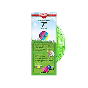 Kaytee 7" Dazzle Run-About Exercise Ball For Pet Hamsters & Gerbils