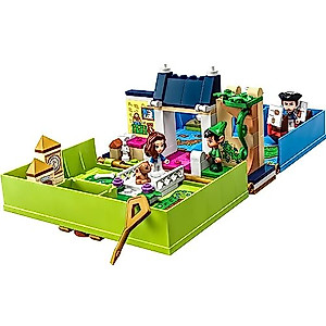 LEGO Disney Peter Pan & Wendy's Storybook Adventure 43220 Portable Playset with Micro Dolls and Pirate Ship, Travel Toy for Kids Ages 5 Plus