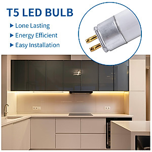 Wesome Lighting 22 Inch F14T5/WW LED Replacement Bulbs, 3000K Warm White, T5 LED 9 Watts Replace Fluorescent Bulb with LED, 950 Lumens, Replacement Tube for Counter and Cabinet Fixture, 4 Pack