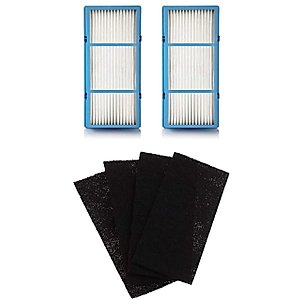 Nispira Total Air True HEPA Air Filter Replacement Carbon Compatible with Holmes AER1 Total Air Purifier HAPF30AT - 1.37” x 10” x 4.62” (2 HEPA Filters + 4 Carbon Filters)