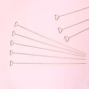 YUXIANLB Floral Card Holder Heart Metal Card Clip Stand Flower Bouquet Accessories 20Pcs Floral Supplies Photo Love Clip Sticks for Wedding Birthday Cake Party Table Number Menu Note Memo Arrangement