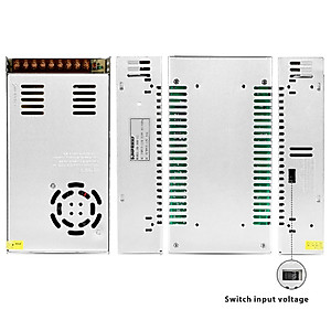 Switching Power Supply, SJHPRMXF AC 110V/220V to DC 12V 30A 360W Universal Regulated Switching Power Supply Transformer Adapter LED Driver for LED Strip, CCTV Camera System, Radio