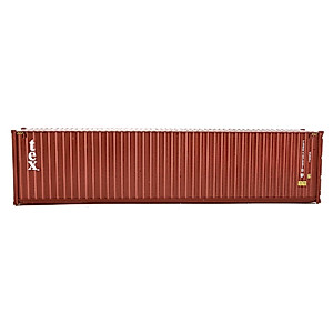 Walthers SceneMaster HO Scale Model of Tex (Brown, White) 40' Hi Cube Corrugated Side Container,949-8266