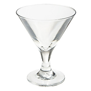 G.E.T. SW-1430-1-CL-EC 3 oz. Mini Martini Glasses, Shot Glasses, Reusable Plastic, Dishwasher Safe (Pack of 4)