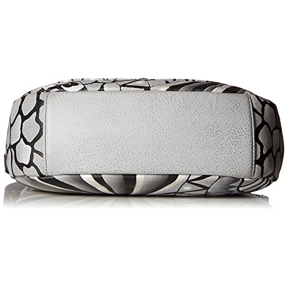 Anna by Anuschka Women's Genuine Leather Flap-Over Cross Body | Hand Painted Original Artwork | Patchwork Pewter