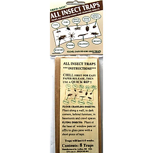 8 pk Economy All Insect Traps/Glue Boards/Window Strips. Fly, Bees, Wasps, Asian Beetles +