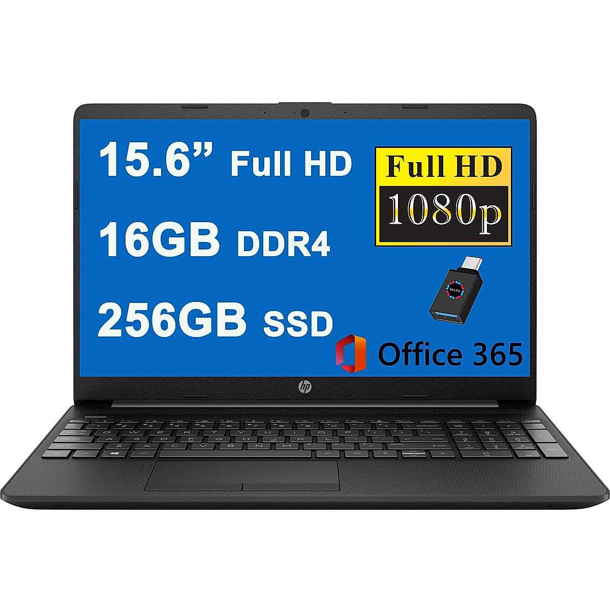 HP 15 Business Laptop Computer I 15.6” Diagonal Full HD IPS Display I Intel Celeron N4020 Processor I 16GB DDR4 256GB SSD I 16GB DDR4 I 256GB SSD HP Notebook HP Laptop 15 FHD