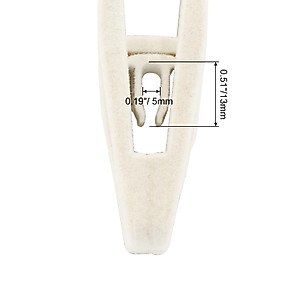 Hordion 20Pcs Ivory Velvet Hangers Clips, Strong Finger Flocked Clips, Felt Hangers Clips, Pants Hangers Skirt Hangers Velvet Clips for Thin Felt Hangers (Ivory)