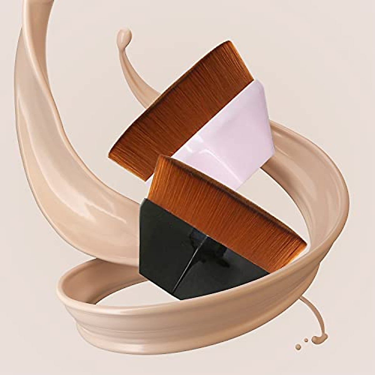 Petal-Shaped Foundation Brush, GODR7OY Foundation Makeup Brush, Suitable for Mixed Liquid, Cream or Flawless Powder Cosmetics, Multifunctional Makeup