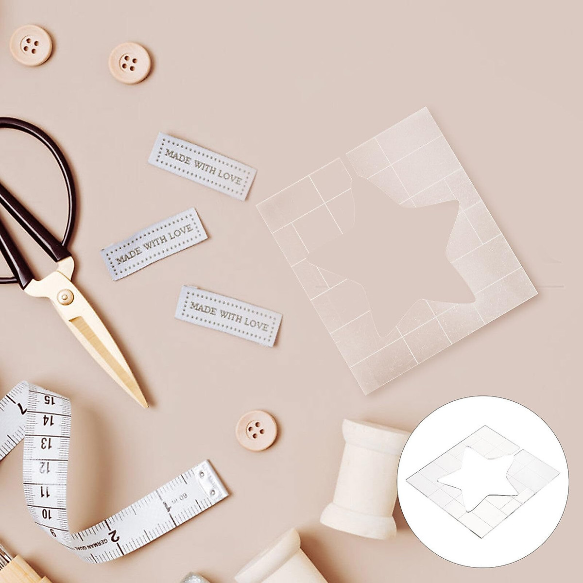 EXCEART Quilting Template Clear Acrylic Star Shaped Sewing Stencil Reusable Quilting Template Rulers for DIY Embroidery Patchwork