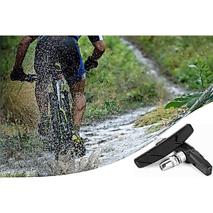 GPMTER 2 Pairs Bike Brakes Pads Set, 70mm for Cruiser MTB Mountain Bicycle Universal V-Brake Blocks with Hex Nut and Shims, No Noise No Skid