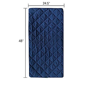 Sheet for Regalo My Cot Portable Toddler Bed, Joovy Travel Cot, Adovel Baby Bassinet Bedside Crib (Sheet Only, Bed not Included), Soft Child Travel Cot Padded Cover, Navy