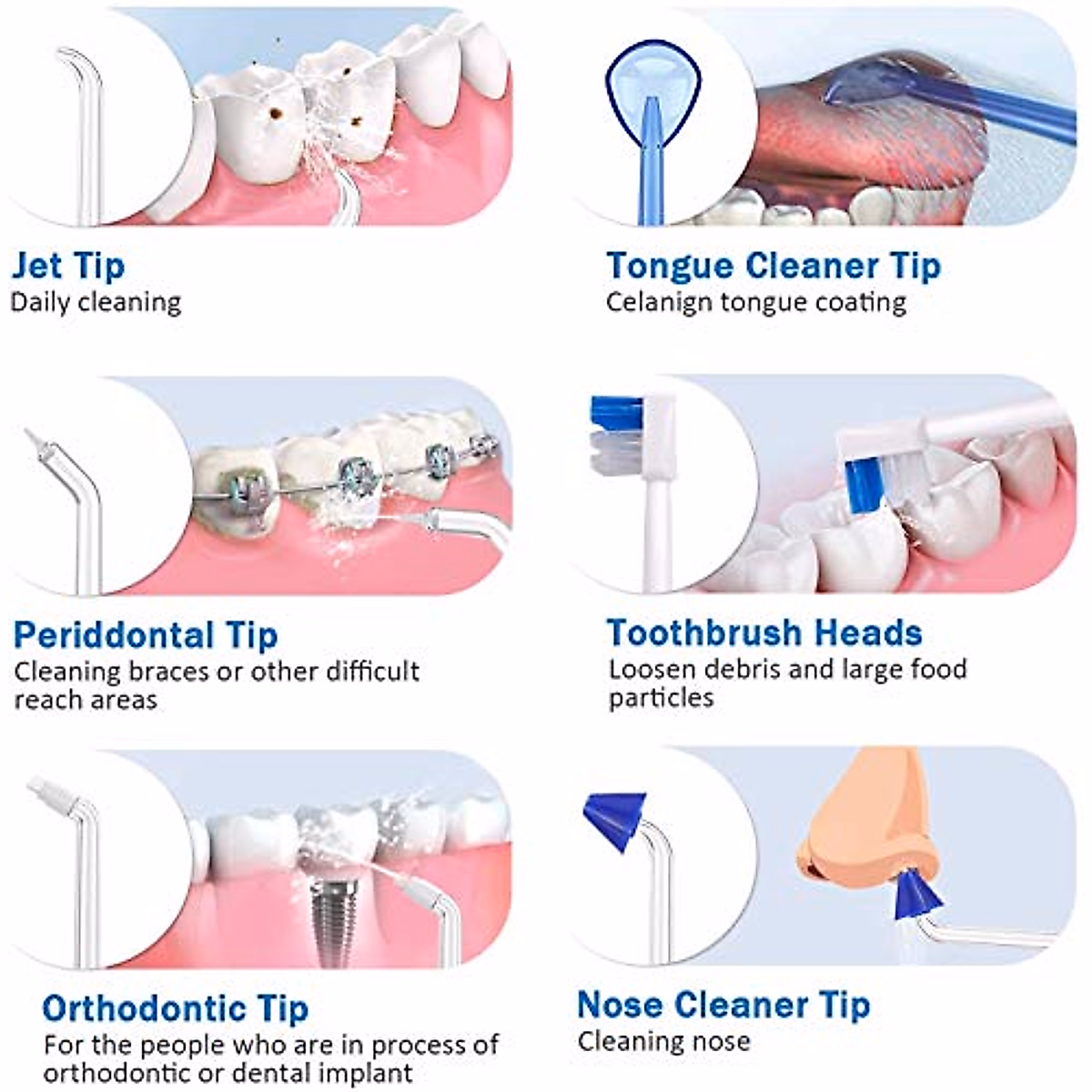 [2023 New Version]Leominor Cordless Water Flosser Professional Oral Irrigator,Portable Dental Flosser IPX7 Waterproof,with Travel Bag and 7 Jet Tips, Rechargeable for Home&Travel