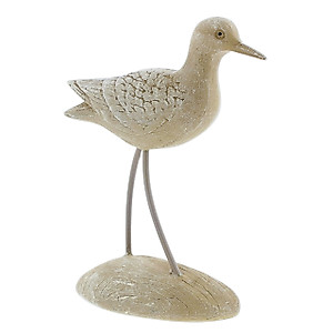The Bridge Collection Standing Tan Resin Shorebird Figure - Shore Bird Statue Tabletop Beach Decor for Lake House, Coastal Decor - Oceanside Decor Accents for Home