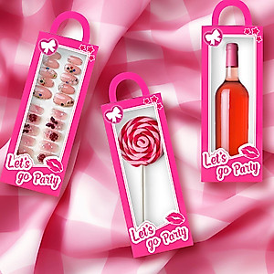 12PCS Pink Girls Party Favor Boxes Pink Doll Gift Boxes Hot Pink Bachelorette Birthday Party Decoration Candy Favors Boxes for Girls Birthday Party Cowgirl Birthday Bridal Shower Supplies