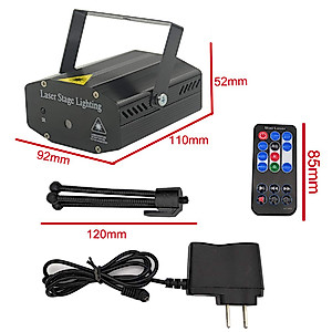 Party lights Strobe Stage Lights Disco DJ Lights Sound Activated with Remote Control Projection Effect for Karaoke KTV Club Parties Wedding Bar Festivals Stage Birthday Dancing Christmas