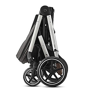 Cybex Balios S Lux Toddler and Baby Stroller with Reversible Seat, Unique One-Pull Harness, and Multiple Recline - Travel System Ready, with One Hand Fold, Soho Gray