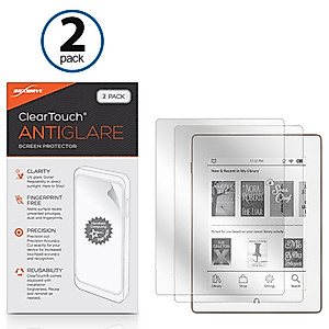 BoxWave Screen Protector Compatible With Barnes & Noble Nook GlowLight Plus (2015 Edition 6 in) - ClearTouch Anti-Glare (2-Pack), Anti-Fingerprint Matte Film Skin