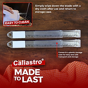 Caliastro 9-Inch Stainless Steel Frozen Meat Bone Cutting Saw Blades for Reciprocating and Sawzall Saws 5-Pack