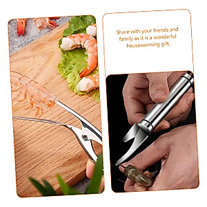 2 Sets Stainless Steel Shrimp Wire Stainless Steel Shrimp Peeler Dual Use Fish Scale Remover Dual Use Shrimp Cleaner Kitchen Accessories Home Accessory Daily Use Fish Scaler