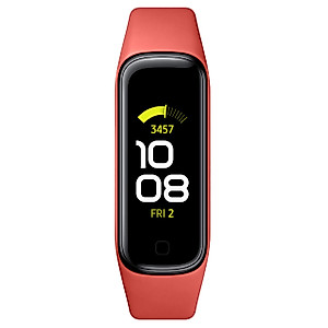 Samsung Galaxy Fit 2 Bluetooth Waterproof Fitness Tracking Smart Band – Red (Renewed)