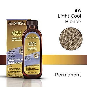 Clairol Professional Permanent Liquicolor for Blonde Hair Color, 8a Light Cool Blonde, 2 oz