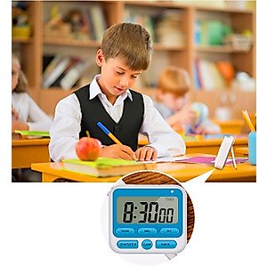 24-Hours Digital Kitchen Timer, Upgraded 12-Hour Display Clock, Big Digits, Loud Alarm, Magnetic Backing Stand, Count-Up & Count Down, Kids Timers for Cooking Baking Classroom Teachers Games(4 Pack)