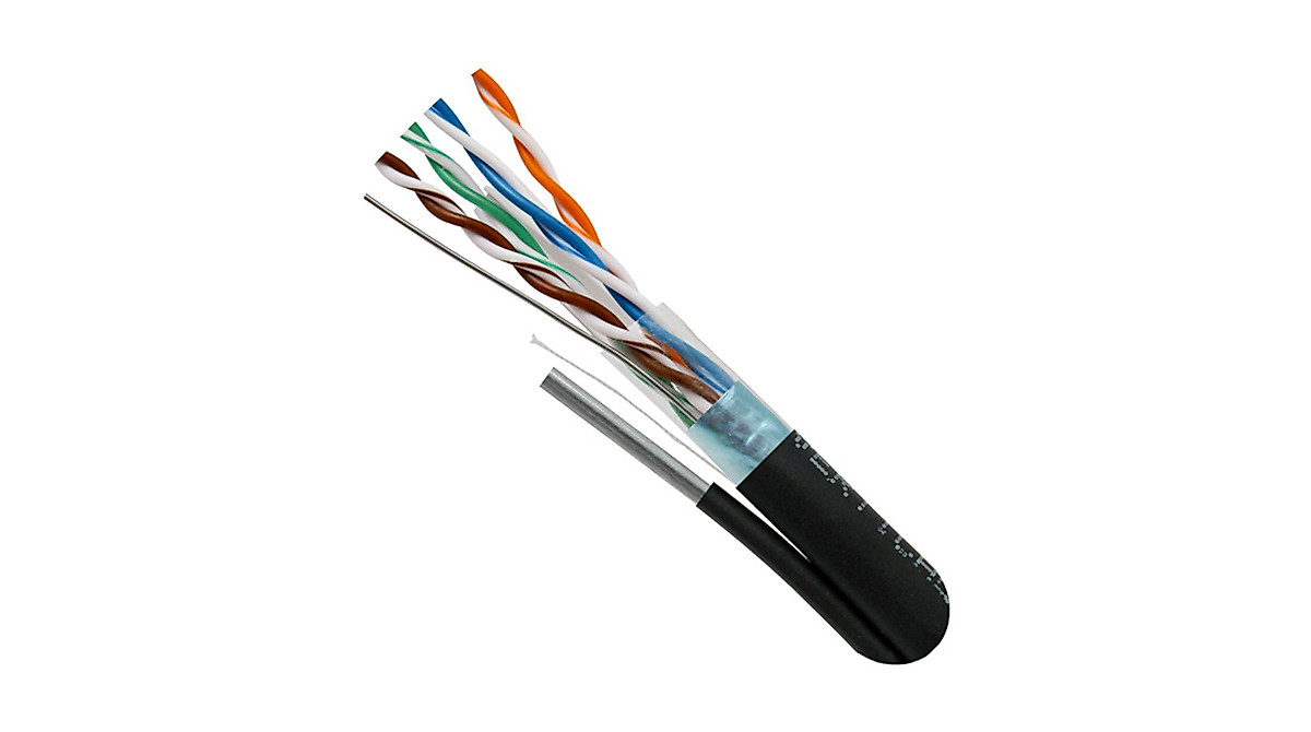 Vertical Cable Cat6 Outdoor Shielded Ethernet Cable 1000ft Black