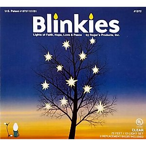 TOLOO Blinkies - Intermittent, Non-Programmed, Relaxing Blinking Lights, 72 Foot, 12 C7 Bulbs Patented Soft White Blinking Christmas Lights for Holiday Party Wedding Celebration Outdoor Decorating