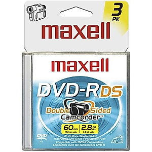 Maxell DVD-R Double Sided 2.8 GB 3pack Media for Camcorders