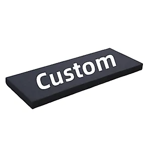 SINCERE Custom Size Bay Window Bench Pillow, Fireplace Hearth Cushion Pad, Made to Order Foam Seat Cushion, Personalized Non-Slip Bench Pad for Indoor Furniture, Sofa/Swing Cushion Replacement, Black