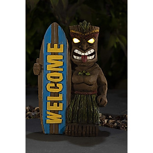 VP Home Triple Tiki Totem Solar Powered LED Outdoor Decor Garden Light