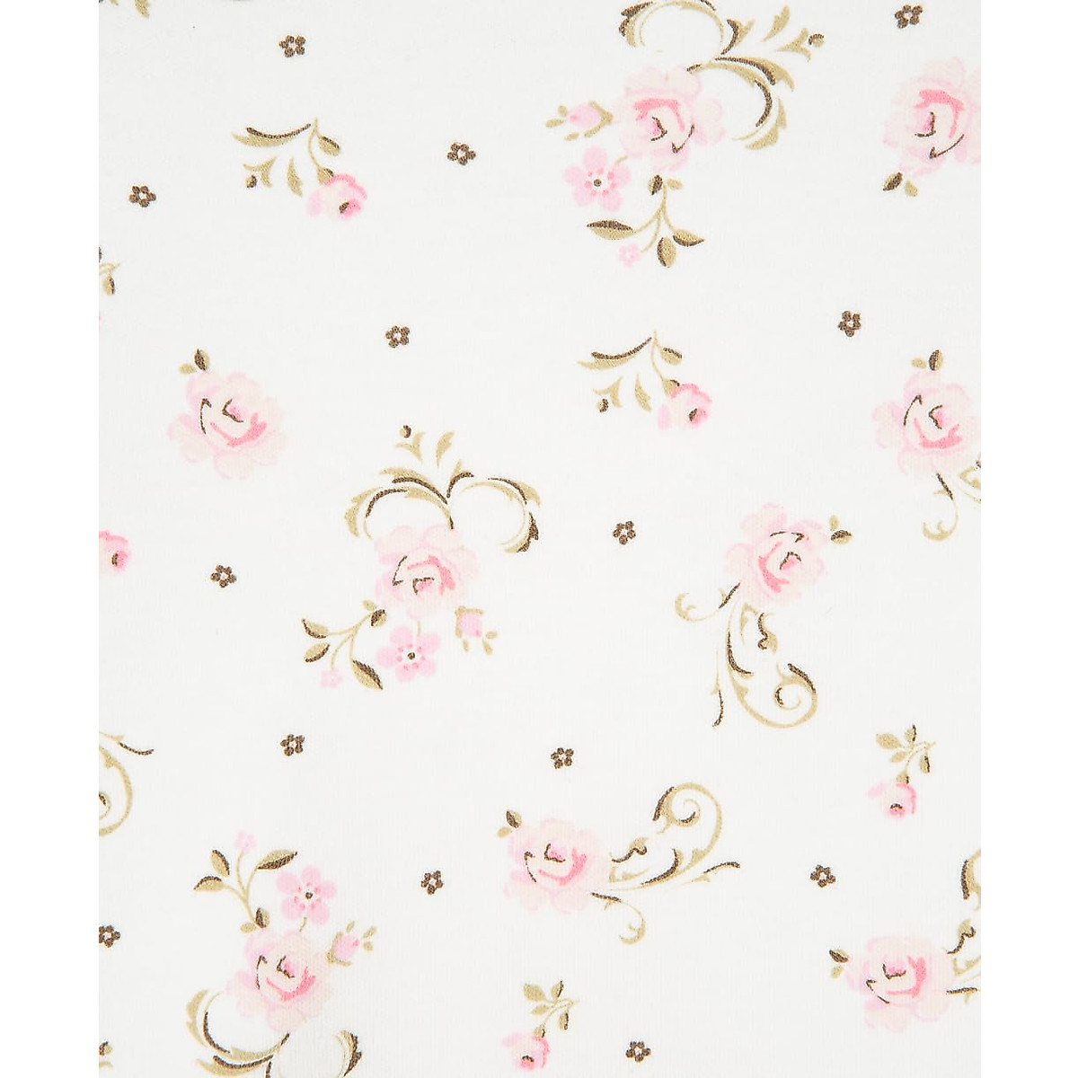 Little Me Baby Girl's 2-Piece Nightgown and Cap Set, Vintage Rose, 0-3 Months