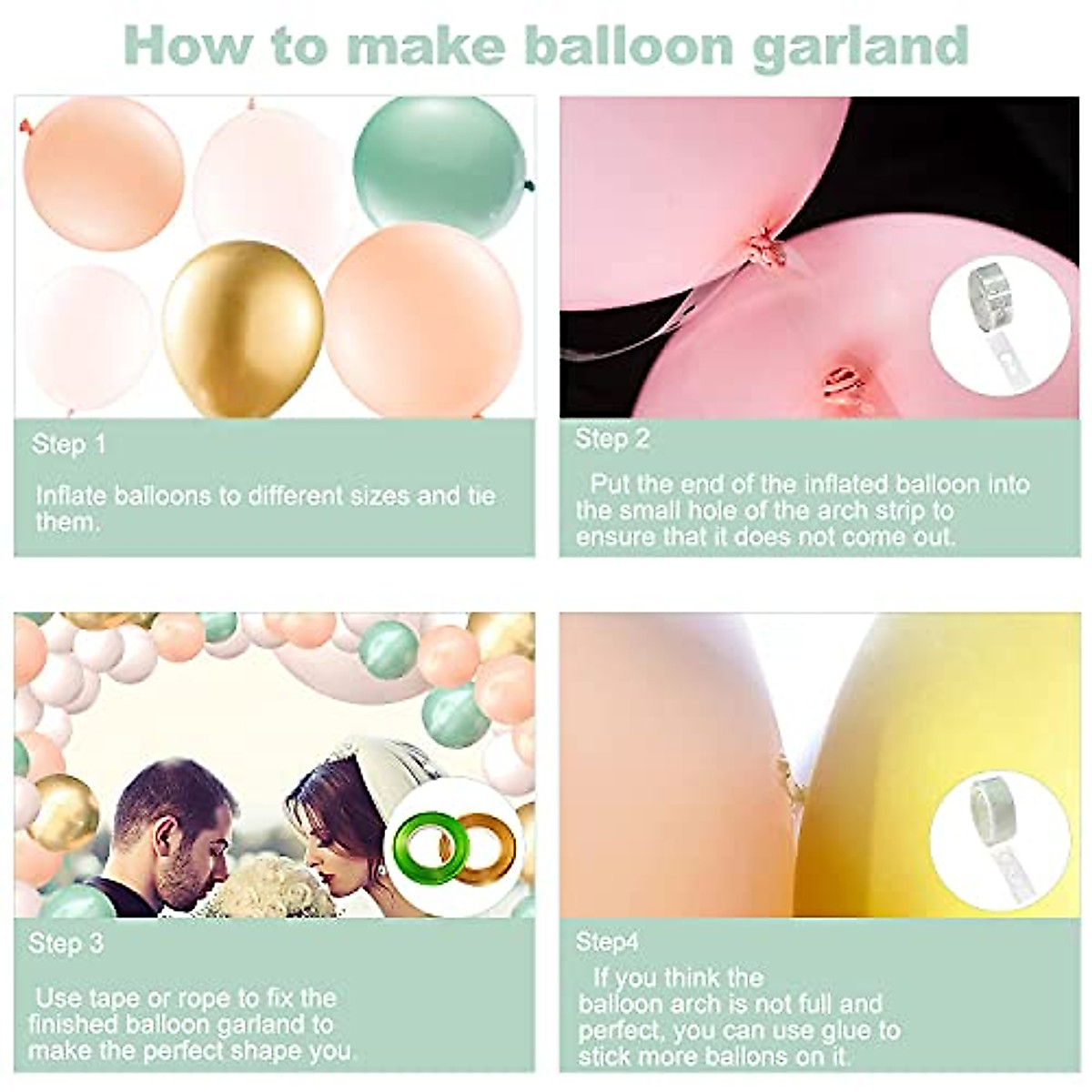 JULLIZ 148pcs Sage Olive Green Peach Blush Pink Balloon Garland Arch Kit with Ivy Leaves, Jungle Safari Shower Birthday Theme Party Decoration Supplies