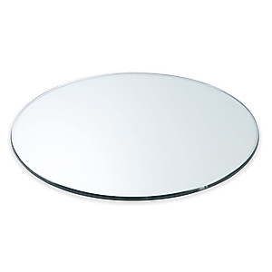 24" Round Tempered Glass Table Top 1/4" Thick Flat Polished Edge