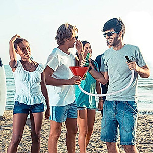 Farielyn-X Beer Bong Funnel with Valve - Newest Valve Design Extra Long 2.5 feet (30 inch) Kink Free Tube & Leakproof Easy Valve Premium Funnel for Beer Drinking Games, College Parties(Double Header)