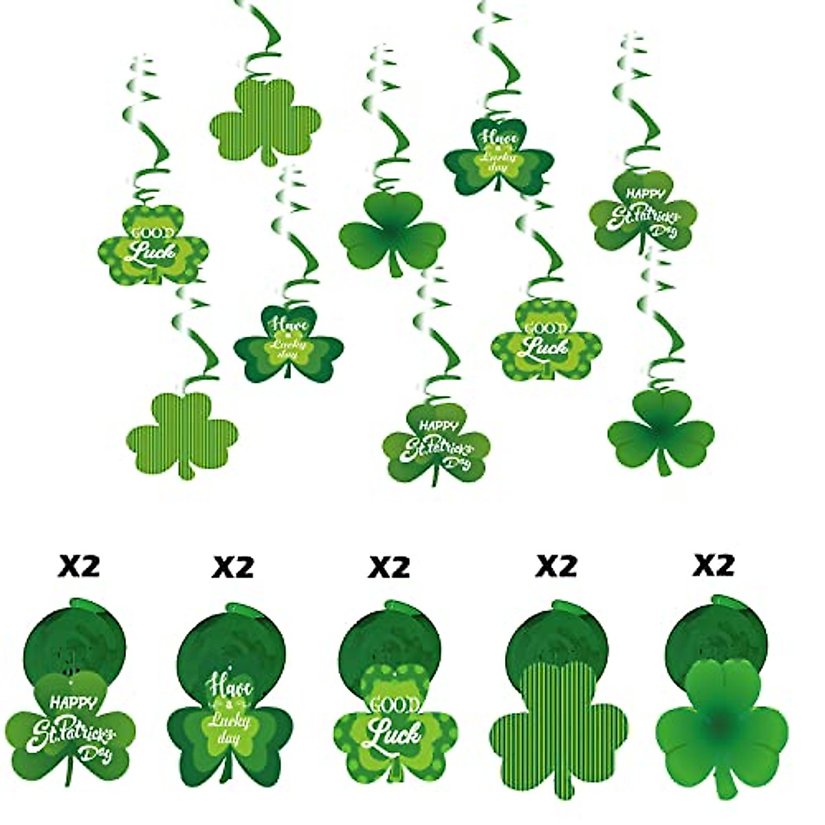 DmHirmg St Patricks Day Decorations,St Patricks Day Garland,St Patricks Day Hanging Decorations Lucky Irish Green St Patrick Party Home Party St Patricks Day Banner Big Pack