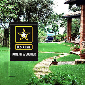 US MILITARY US Army Flag Official Licensed United State American Military Veteran Retire Home of a Soldier Armed Forces Rangers, Double Sided Banner 12.5" x 18" Made USA