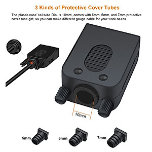 DTech DB9 Breakout Connector, Male RS232 Serial Adapter, Solderless Module Board with Screw Terminals, Case, Long Bolts, Tail Pipes