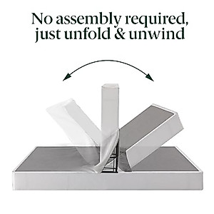 ZINUS 9 Inch Box Spring with Cover, No Assembly Mattress Foundation, Sturdy Metal Structure, Twin XL, White