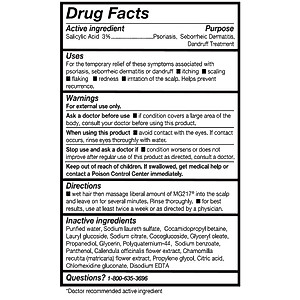 MG217 Dandruff Shampoo & Conditioner, 3percent Salicylic Acid Shampoo & Conditioner, 8 oz Tube, Clear