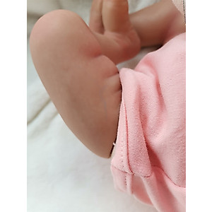 Zero Pam 19" Realistic Reborn Baby Doll Girl, Lifelike Soft Silicone Vinyl, Handmade Weighted Toddler Toy with Real Skin Tone