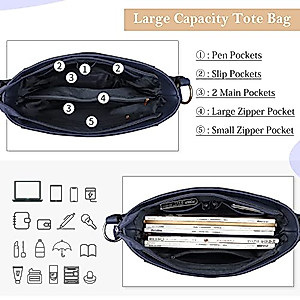 Handbags for Women Vegan Leather Purses and Handbags Ladies Tote Shoulder Bag Large Hobo Bags for School Work Travel